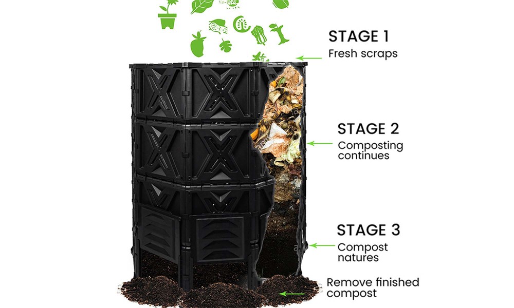 Container Door Ltd | XXL Compost Bin with Rainproof Tarp Cover #1