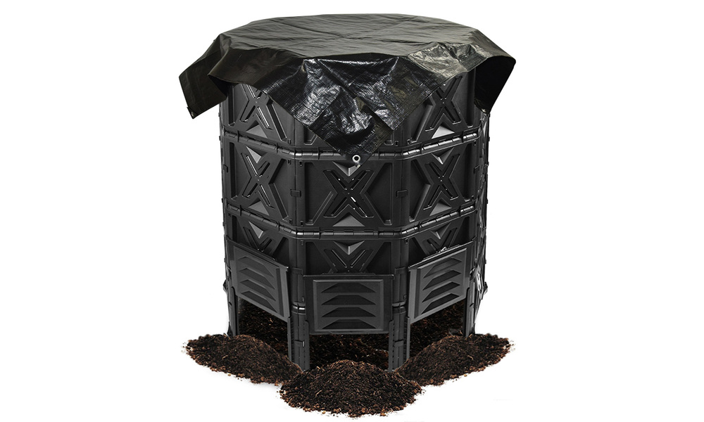 Container Door Ltd | XXL Compost Bin with Rainproof Tarp Cover #1