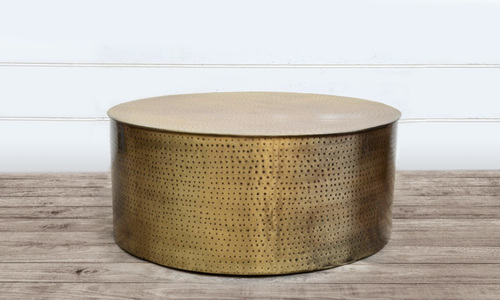Container Door Ltd | Gold Hammered Coffee Table