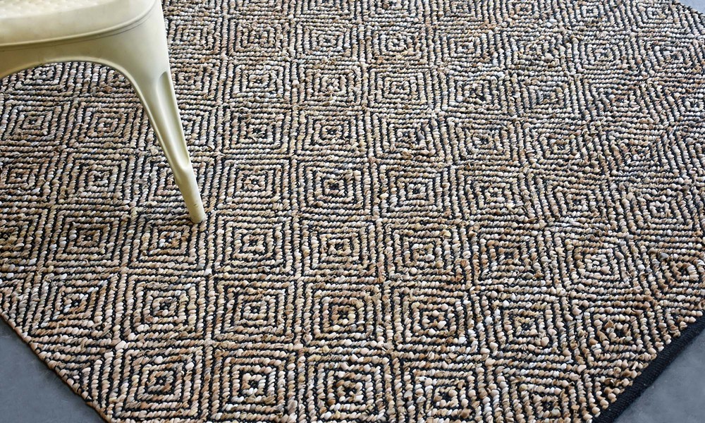 Container Door Ltd | Arla Handwoven Leather & Cotton Rug - 2 Sizes