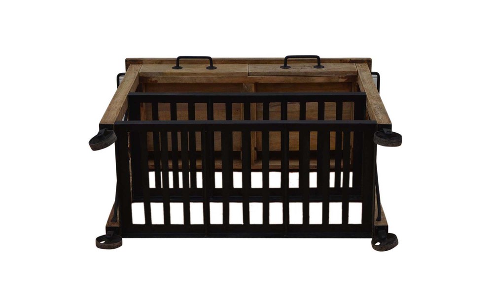 Container Door Ltd | Hardwood Butlers Trolley On Wheels