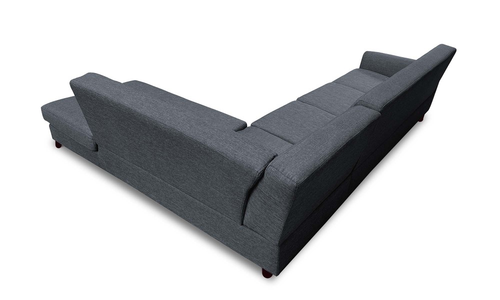 Container Door Ltd | Marian Corner Sofa Set - Black #2