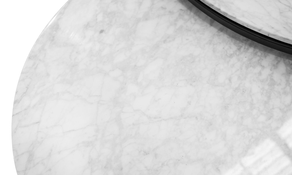 Container Door Ltd | White Marble Dual-Top Coffee Table