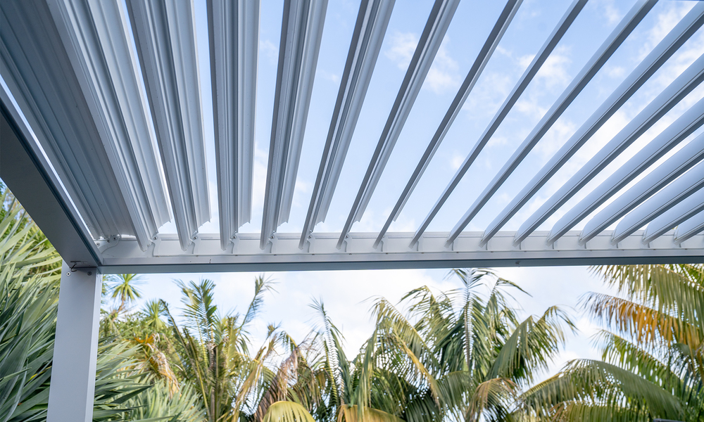 Container Door Ltd | Aluminium Pergola 294 x 294 - Matte White #323