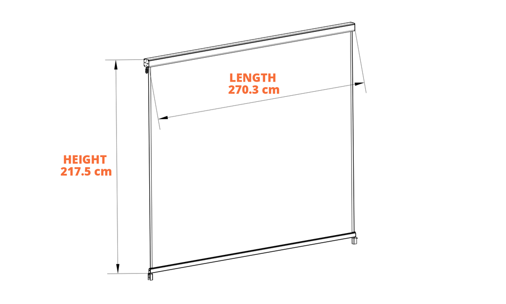Container Door Ltd | Pergola Drop Down Screen - 294 x 294 - Matte