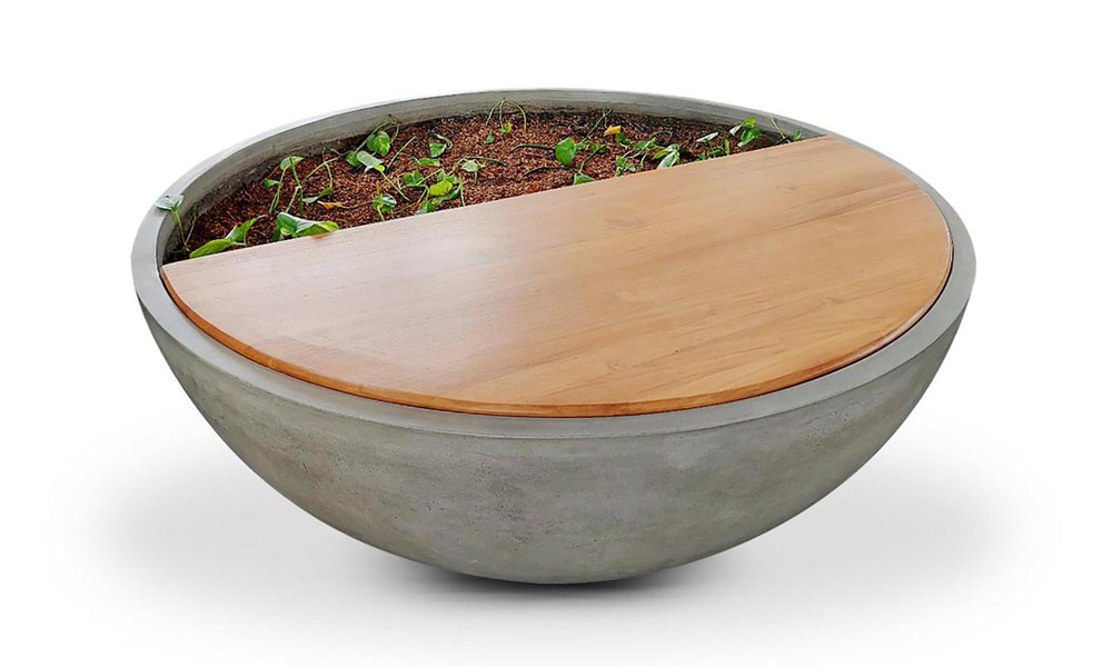 Container Door Ltd | Kamala Concrete Planter Coffee Table #1