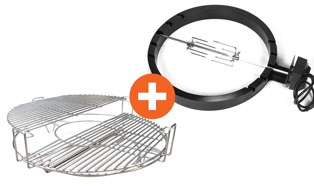 Container Door Ltd | Kamado Spit Roaster with FREE Split Level Rack #1