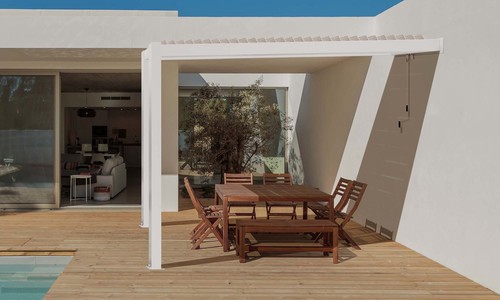 Container Door Ltd | Aluminium Wall Mounted Pergola 294 x 294 - Matte