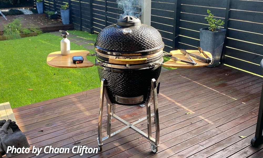 Container Door Ltd | 24" Kamado BBQ Grill - Black #128