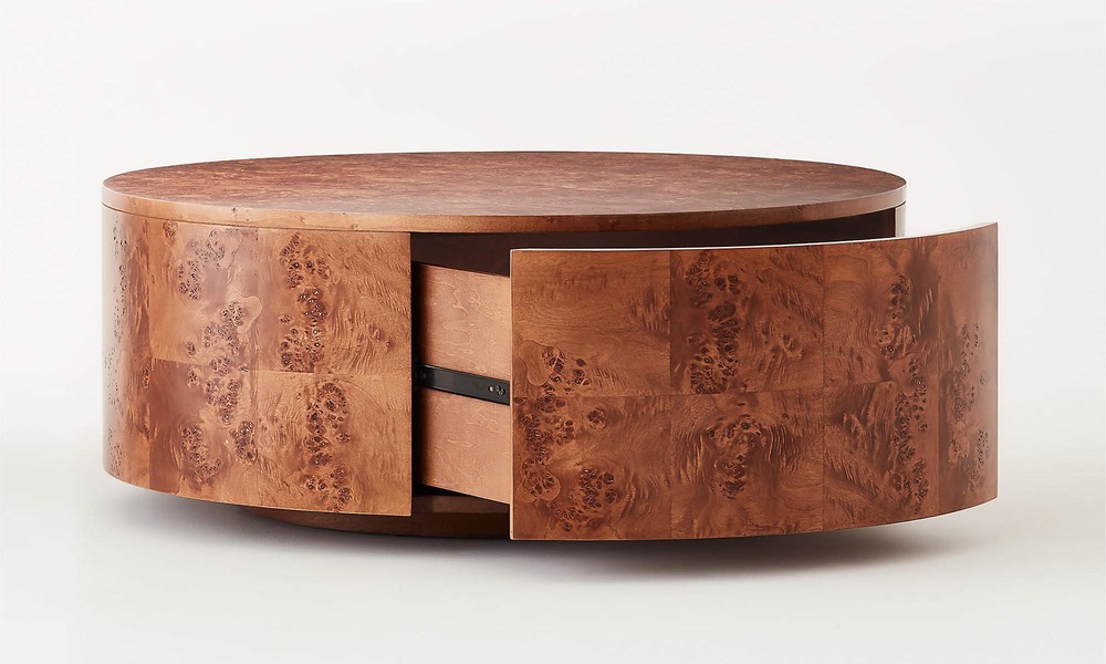 Container Door Ltd | Burl Rotating Coffee Table