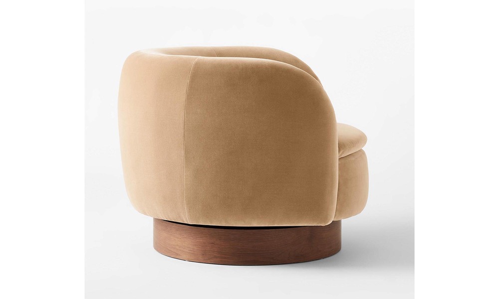 Container Door Ltd | Muir Velvet Swivel Chair