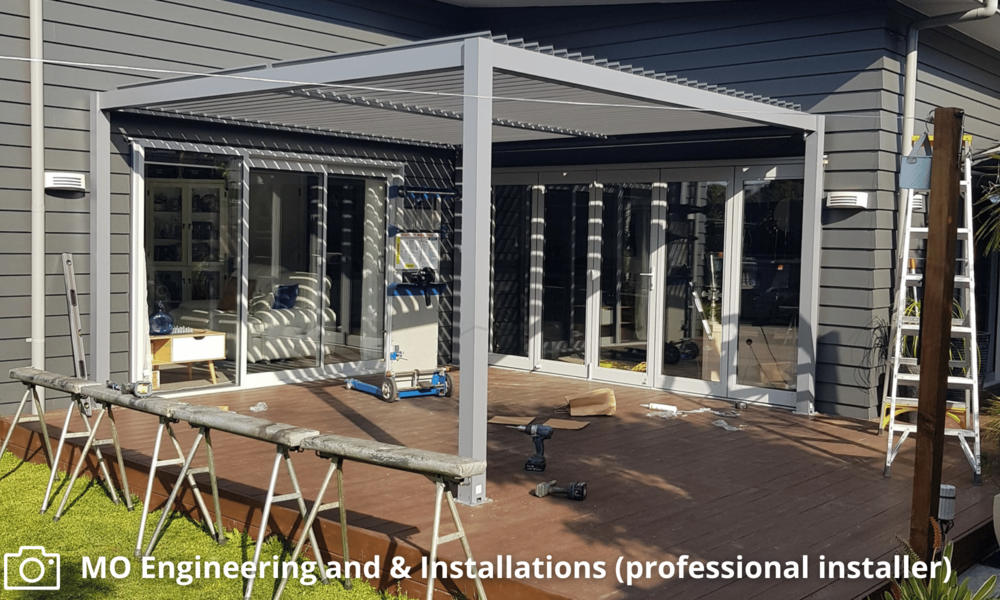 Container Door Ltd | Aluminium Pergola 294 x 394 - Matte Grey #519