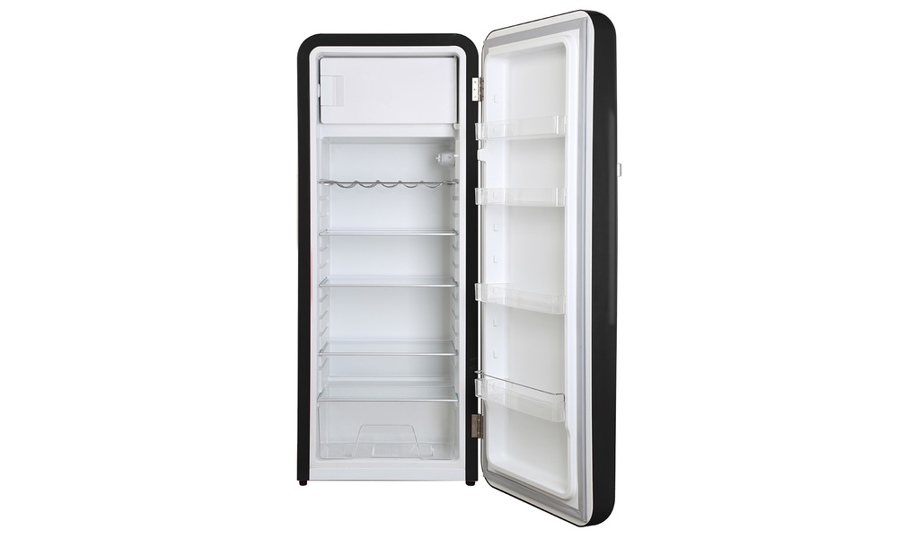 Container Door Ltd | Retroluxe Fridge - MATTE BLACK #1