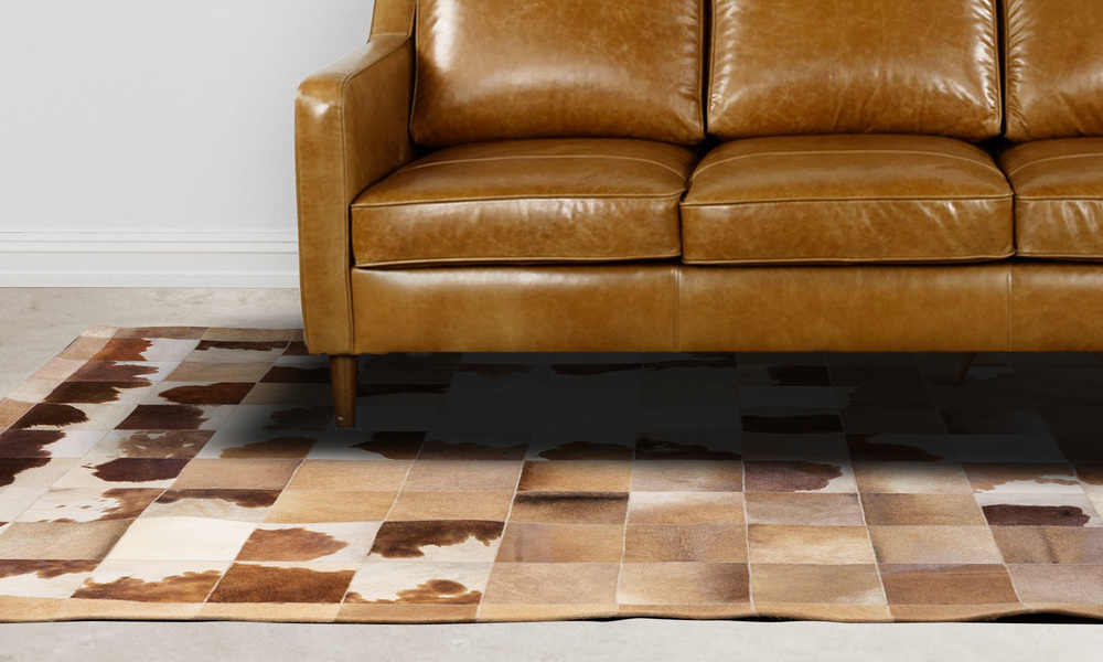 Container Door Ltd | Genuine Cowhide Patchwork Rug #4
