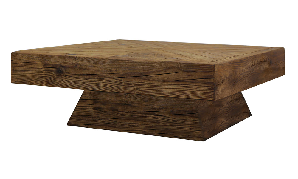 Container Door Ltd | Monterey Square Coffee Table - Recycled Pine #1