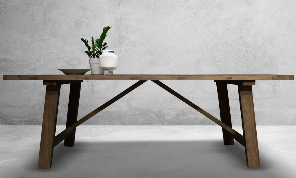 Container Door Ltd | Recycled Elm Dining Table #11
