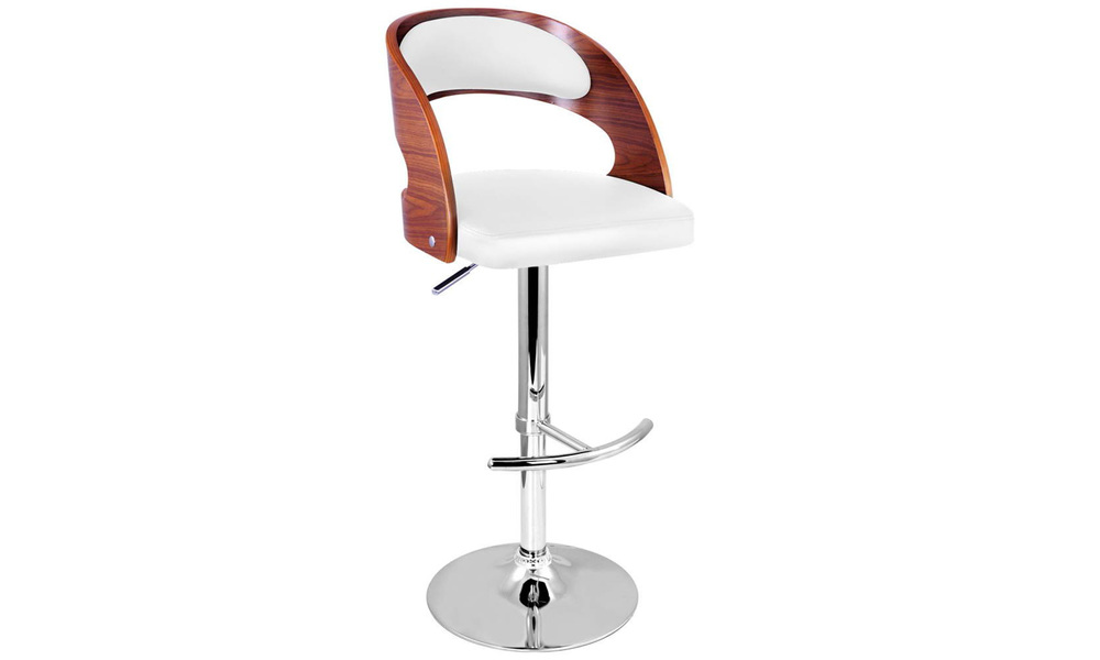 Container Door Ltd | Artiss Wooden Gas Lift Bar Stool - White #2