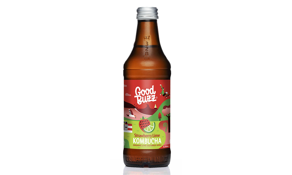 Container Door Ltd | Good Buzz Kombucha Strawberry Lime