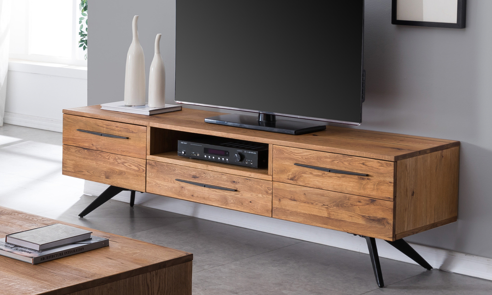 Container Door Ltd | Cross Oak TV Stand #1