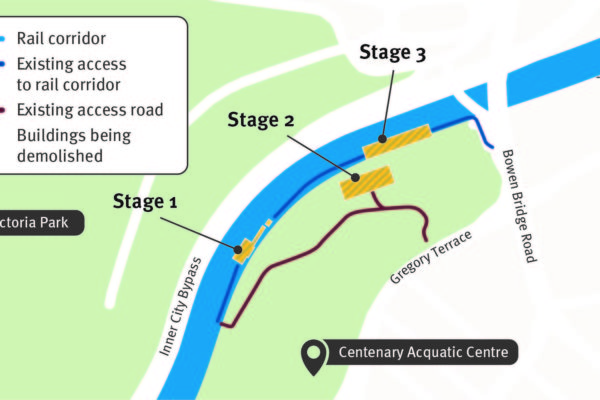 Exhibition & Mayne Yard Construction - Cross River Rail