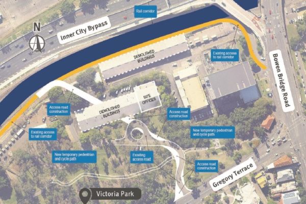 Exhibition & Mayne Yard Construction - Cross River Rail
