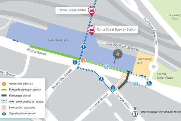 Roma Street Construction - Cross River Rail