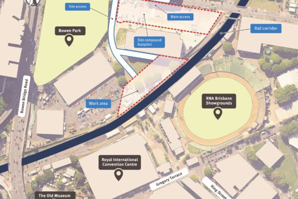 Exhibition & Mayne Yard Construction - Cross River Rail