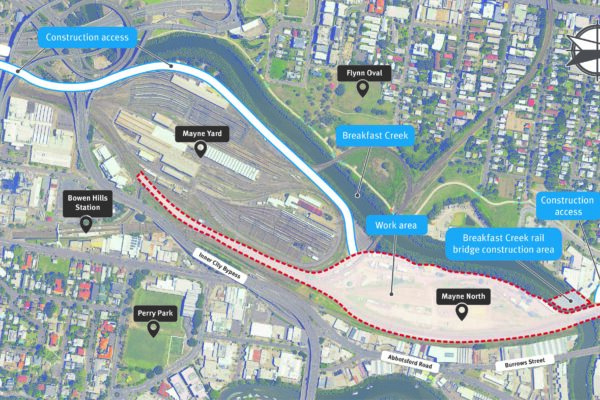Exhibition & Mayne Yard Construction - Cross River Rail