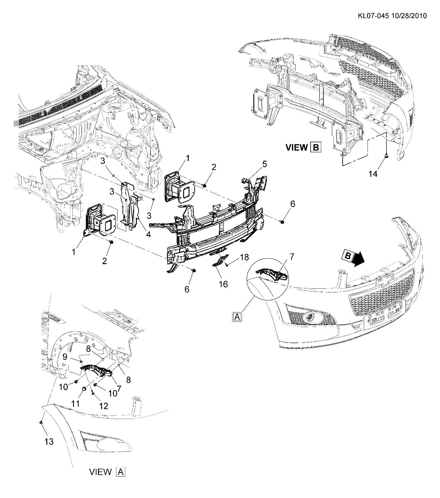 Radiator Support Captiva Holden 2013