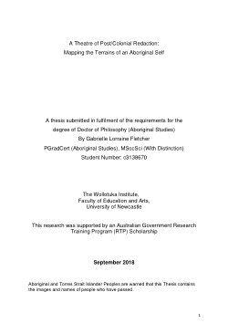 Item - A theatre of post/colonial redaction: mapping the terrains of an ...