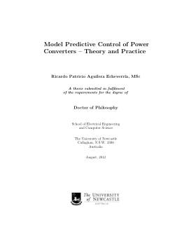 Item - Model predictive control of power converters: theory and ...