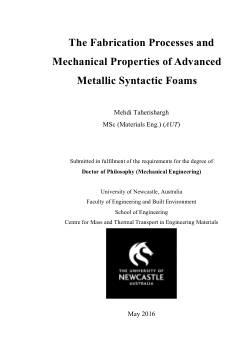 Item - The fabrication processes and mechanical properties of advanced ...