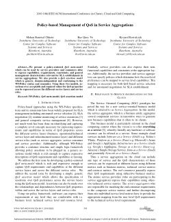 Policy-Based Management of QoS in Service Aggregations