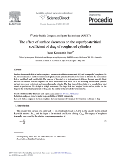 The effect of surface skewness on the super/postcritical coefficient of ...