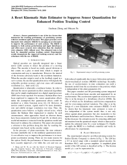 A reset kinematic state estimator to suppress sensor quantization for enhanced position tracking ...