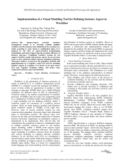 Implementation of a visual modeling tool for defining instance aspect in workflow