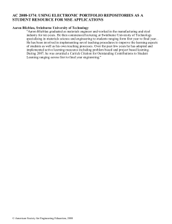 Using electronic repositories as a student resource for MSE applications