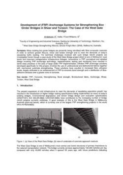 Item - Development of (FRP) anchorage systems for strengthening box ...