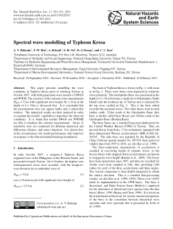Spectral wave modelling of Typhoon Krosa