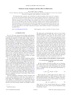 Nonlocal viscous transport and the effect on fluid stress