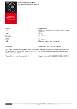 Reframing environmental scanning: An integral approach