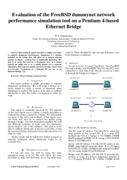 Evaluation of the FreeBSD dummynet network performance simulation tool on a Pentium 4-based ...