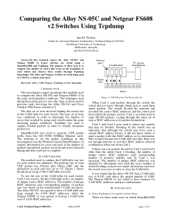 Comparing the alloy NS-05C and Netgear FS608 v2 switches using Tcpdump