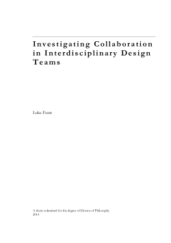 Investigating collaboration in interdisciplinary design teams