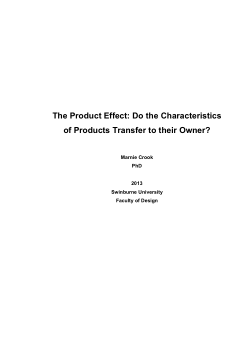 The product effect: do the characteristics of products transfer to ...