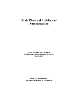 Item - Brain electrical activity and automization - Swinburne - Figshare