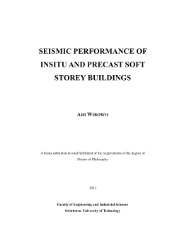Seismic performance of insitu and precast soft storey buildings