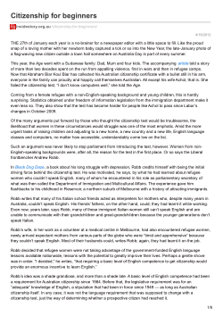 Citizenship for beginners