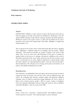 Item - Instruction/Poem - Swinburne - Figshare