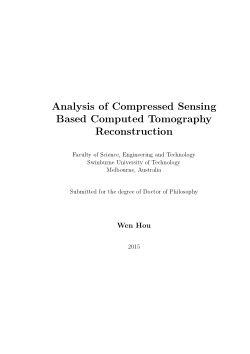 Analysis of compressed sensing based computed tomography reconstruction